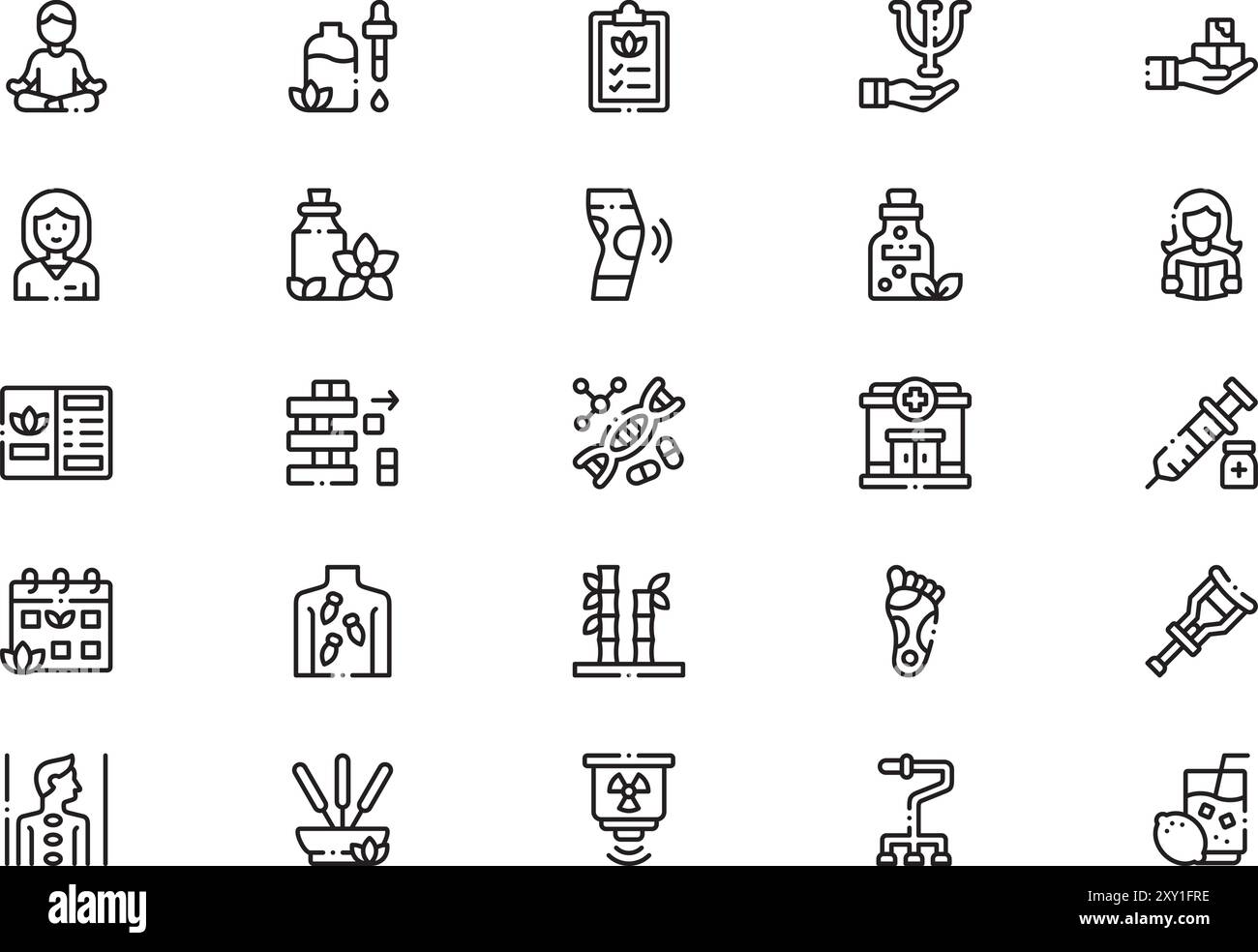 Therapy icons collection is a vector illustration with editable stroke ...