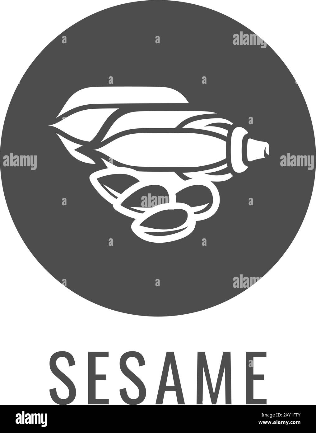 Sesame Seed Capsule Pod Food Allergen Icon Concept Stock Vector Image ...