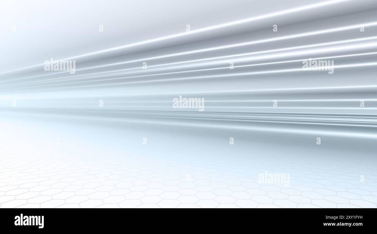 White and silver fast dynamic motion light trails. High speed lines ...