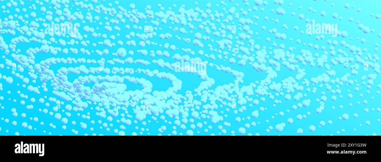 Water circle ripples particles background. Oscillating sound waves or ...