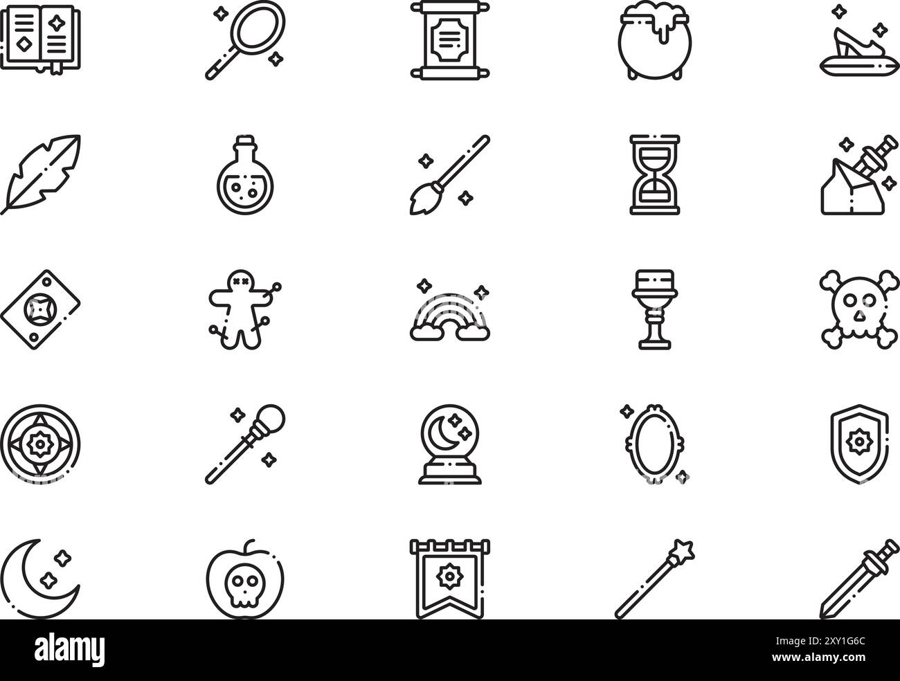 Crystal ball illustration hand Black and White Stock Photos & Images ...