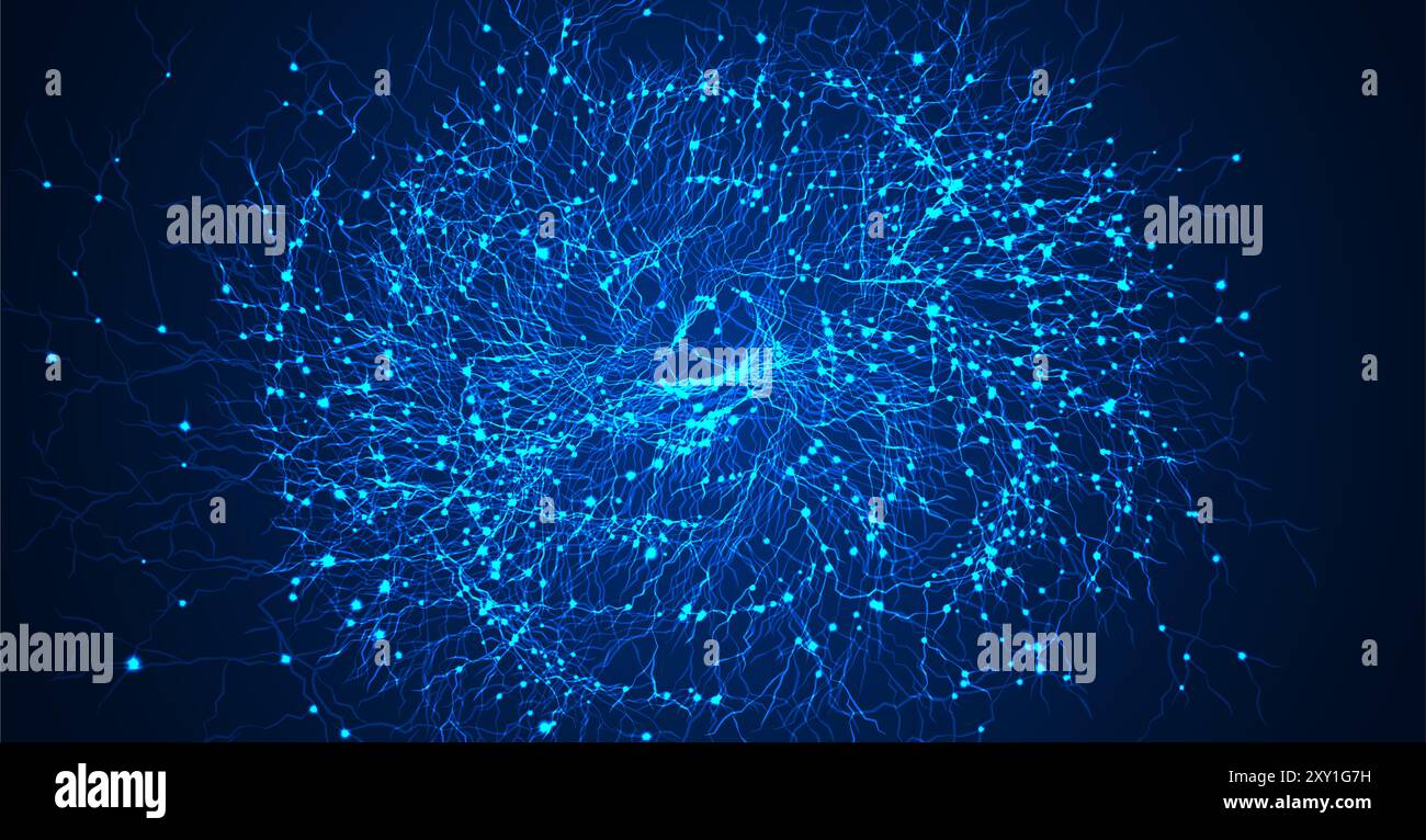 Neuron network. Neural net structure. Digital artificial organism ...