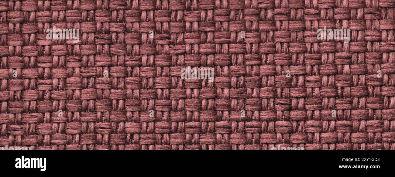 Red brown color background with checkered pattern, closeup. Structure ...