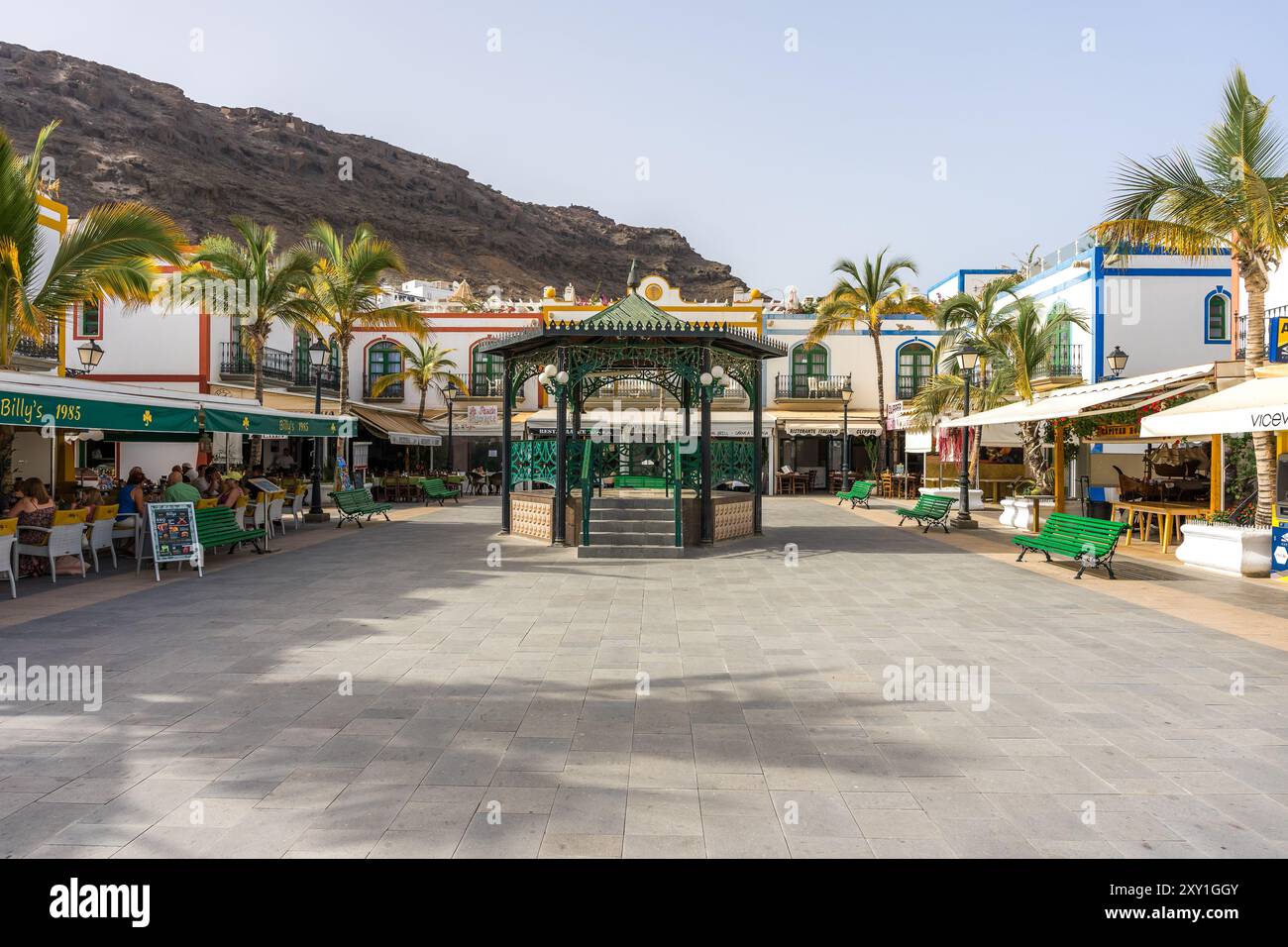 PUERTO DE MOGAN, GRAN CANARIA, SPAIN - JULY 26; 2024: Beautiful streets ...