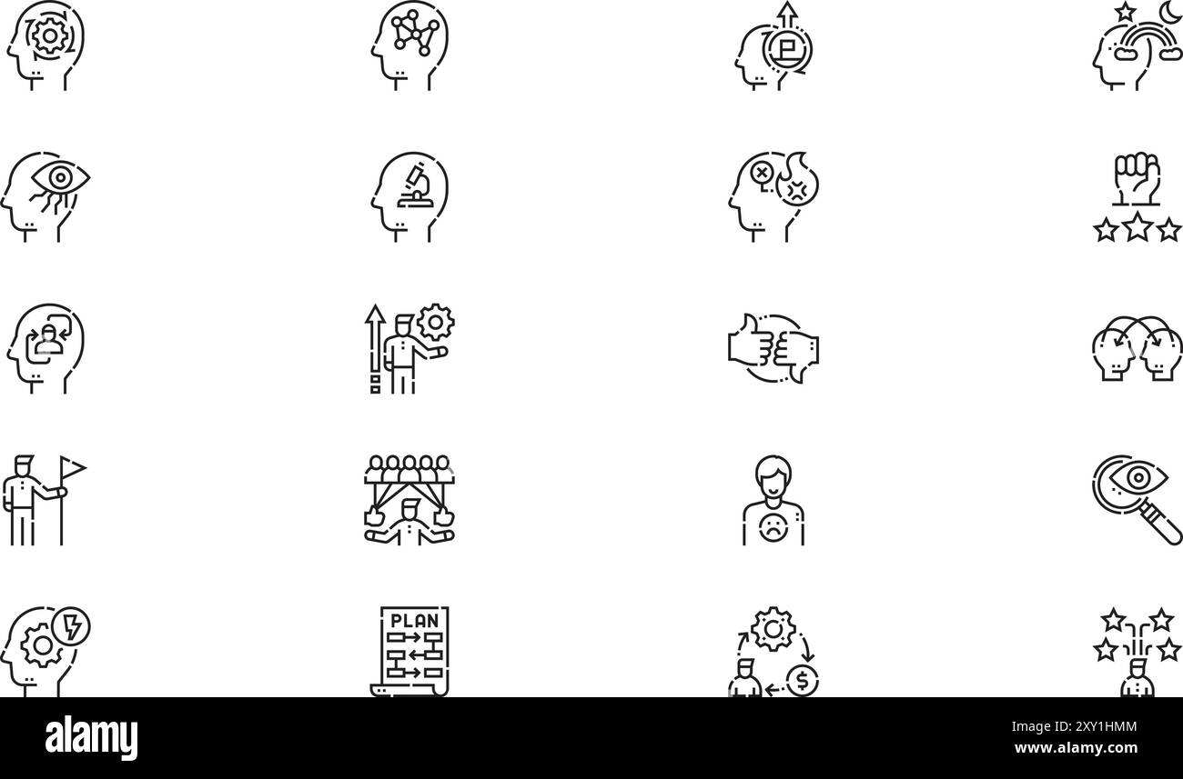 Life skills icons collection is a vector illustration with editable stroke Stock Vector Image ...