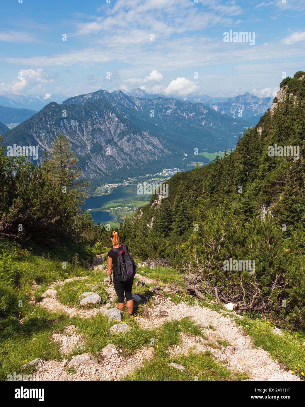 Top view hallstattersee lake mountain hi-res stock photography and ...