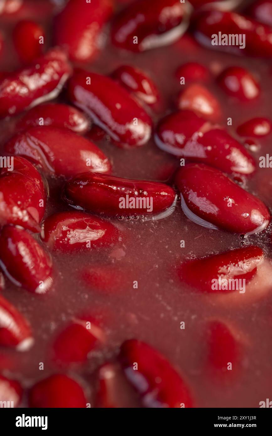 open canned red beans in brine, red canned beans close up Stock Photo ...