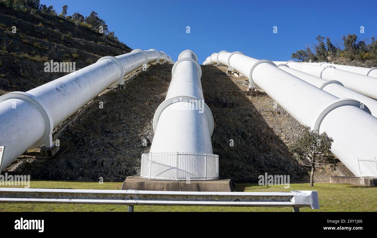 Talbingo, New South Wales, 25th Aug 2024; Massive Header pipes for ...