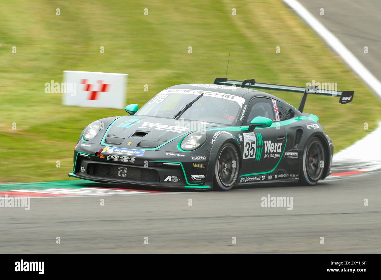 Donington Park, 25th August 2024, Matthew Rees ,During Porsche Gb Race ...