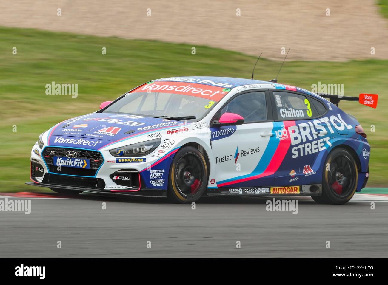 Donington Park, 25th August 2024, Tom Chilton ,During BTCC Race ...
