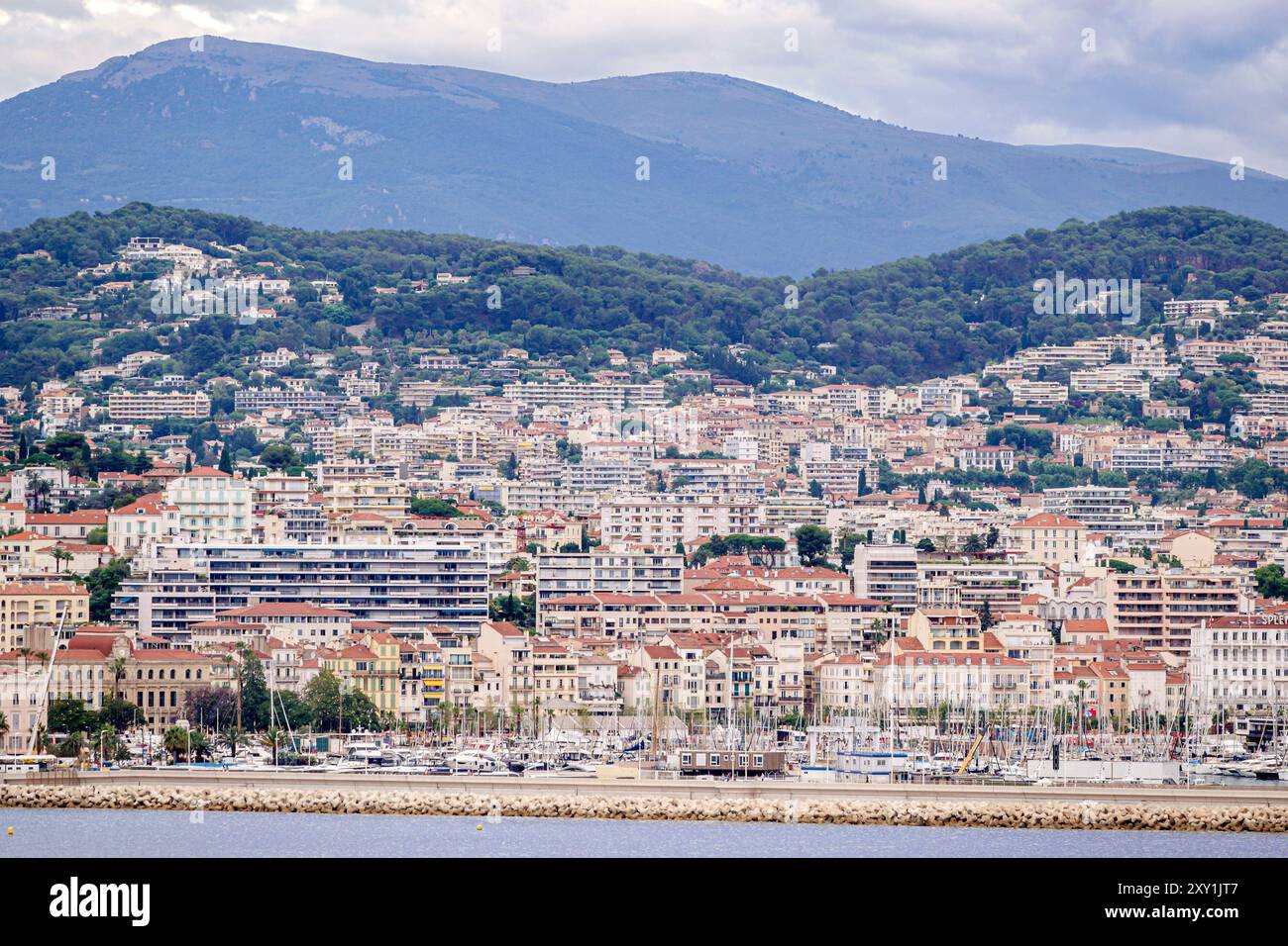 Cannes France,French Riviera,Cote d'Azur,Mediterranean Sea,city skyline ...