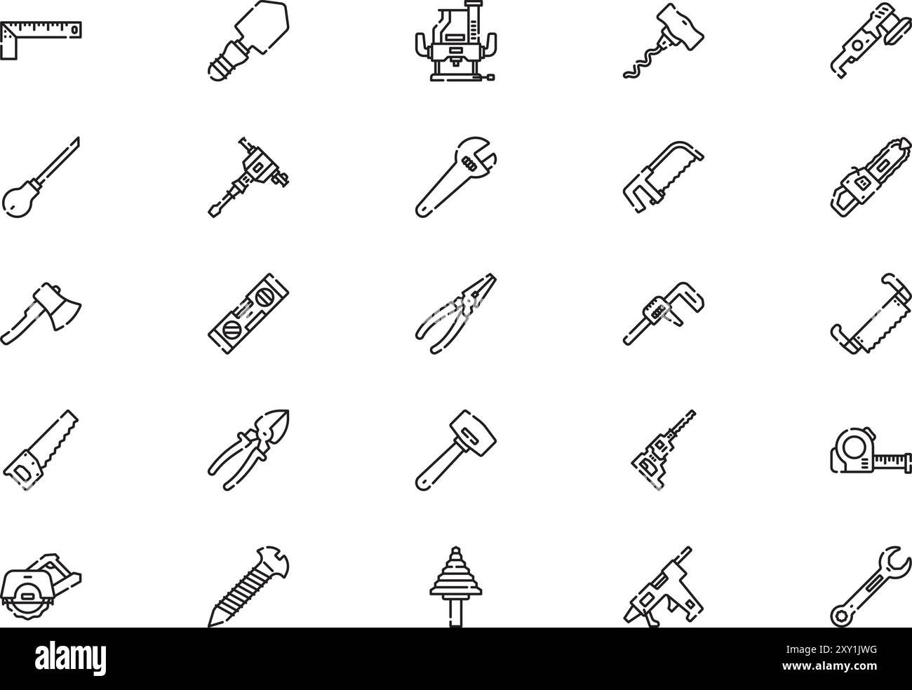 Repair tools icons collection is a vector illustration with editable ...