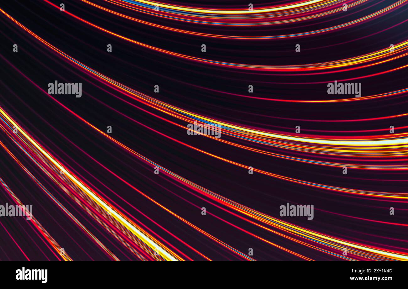 Abstract shine wave line on dark background. Simple, big data ...