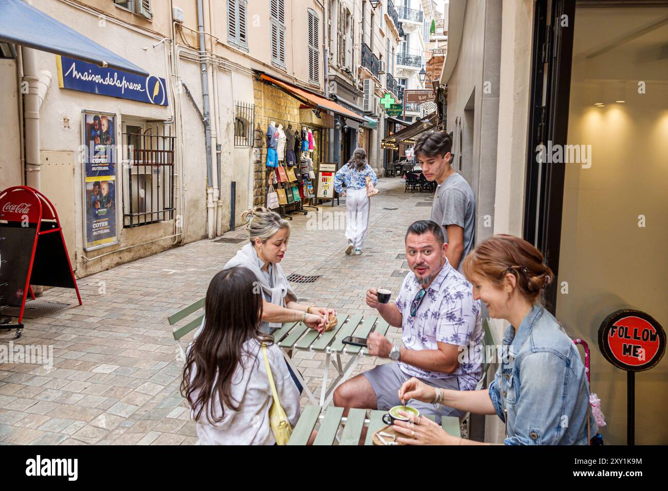 Cannes France,Le Suquet old quarter,Center Centre Croisette,Rue ...