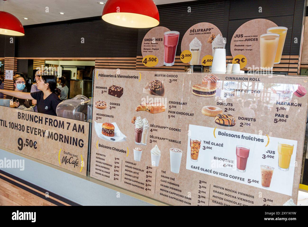 Cannes France,Le Suquet old quarter,Rue Felix Faure,McDonald's fast ...