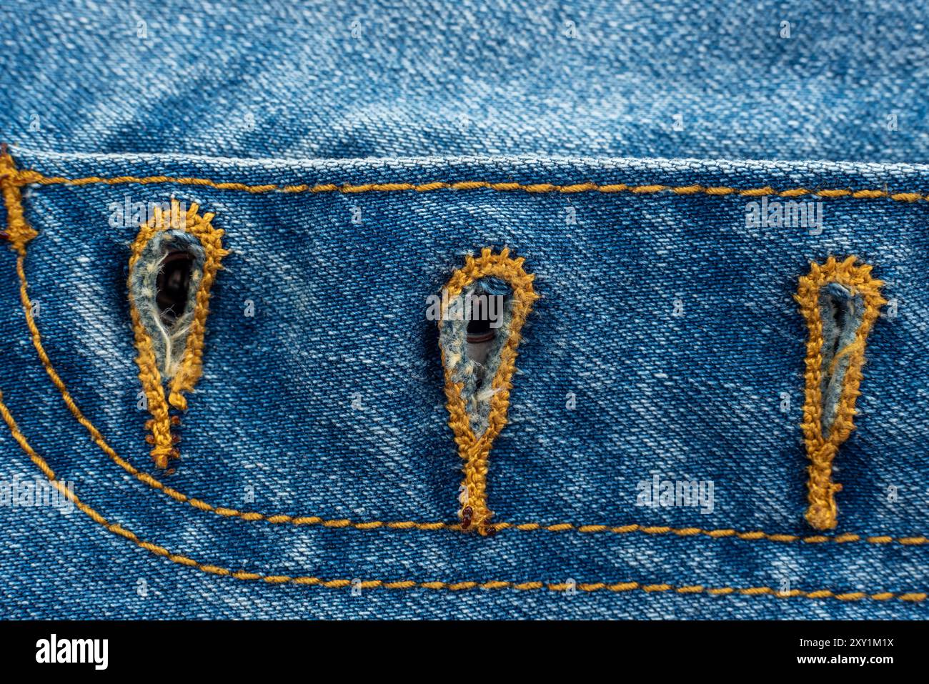 Jeans texture with seams close-up. Denim background. Seam Stock Photo ...