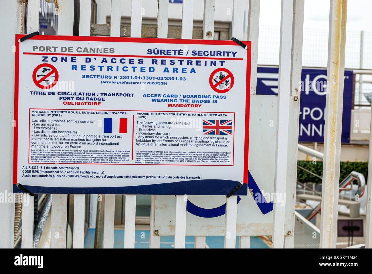 Cannes France,Old Vieux-Port de Cannes marina,signs notice information ...