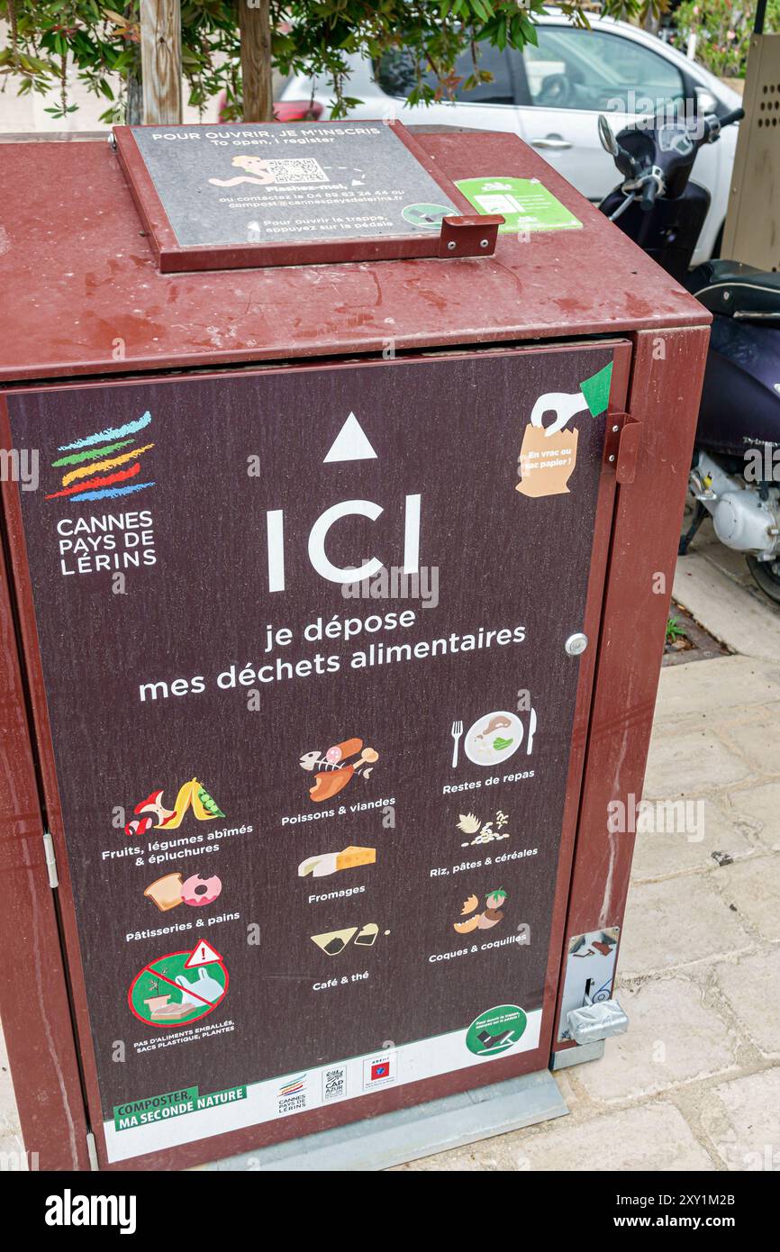 Cannes France,Le Suquet old quarter,Quai Saint-Pierre,trash garbage ...