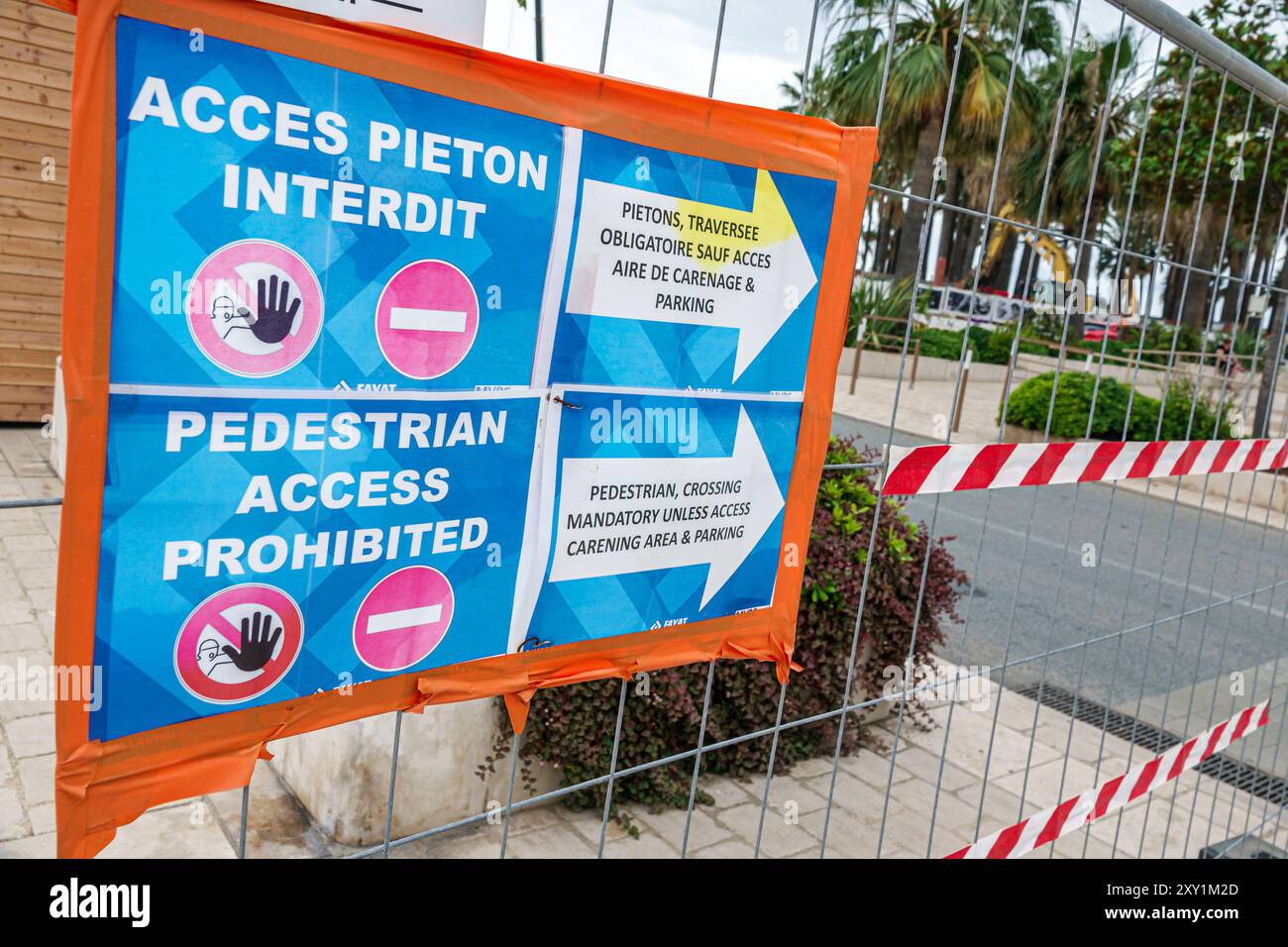 Cannes France,Old Vieux-Port de Cannes marina,sign information notice ...