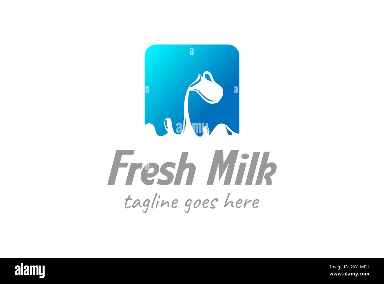 Simple Modern Fresh Milk for Farm Product Logo Design Vector Stock ...