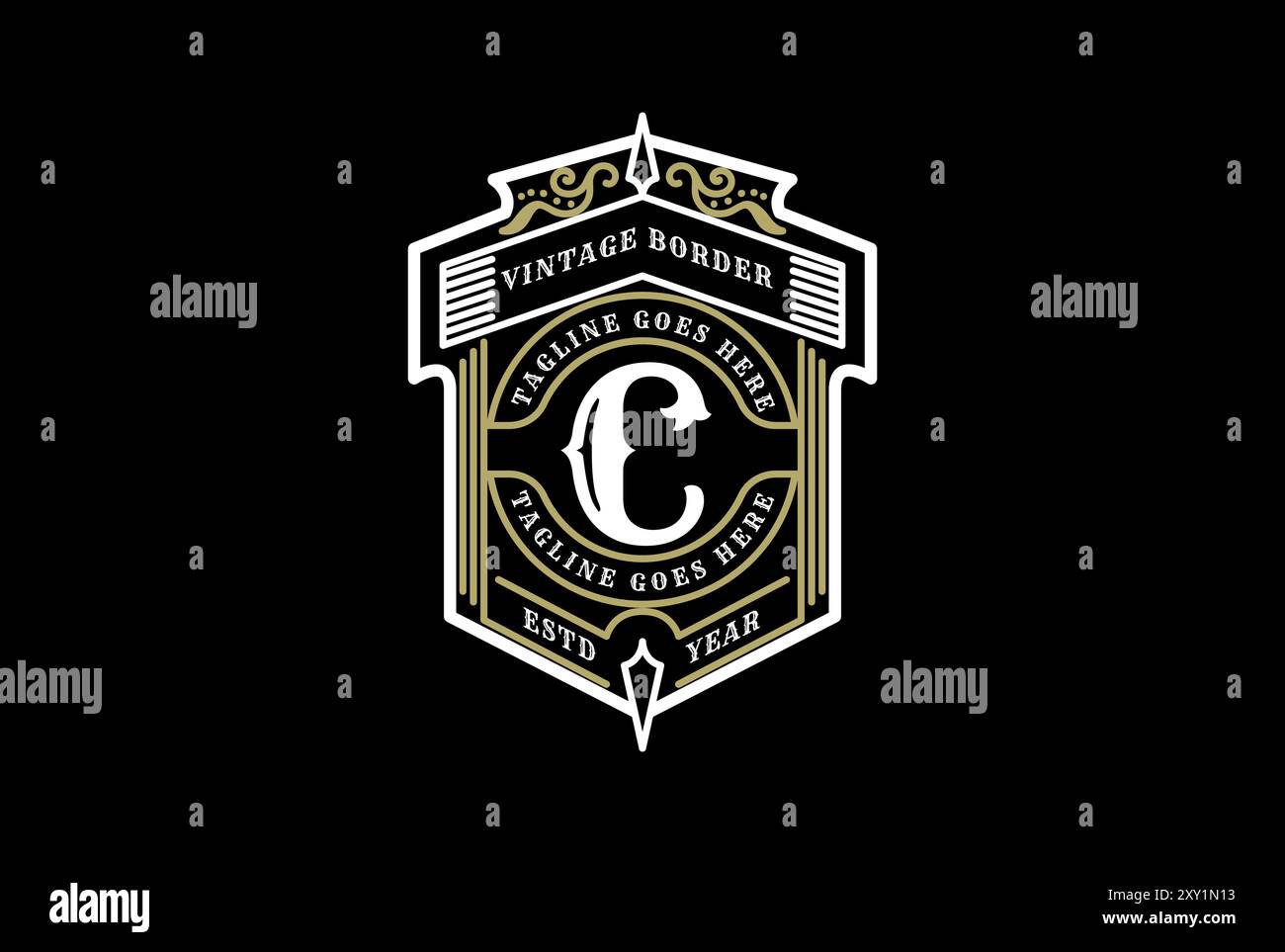 Retro Vintage Badge Emblem Label Stamp Logo Design Vector Stock Vector ...