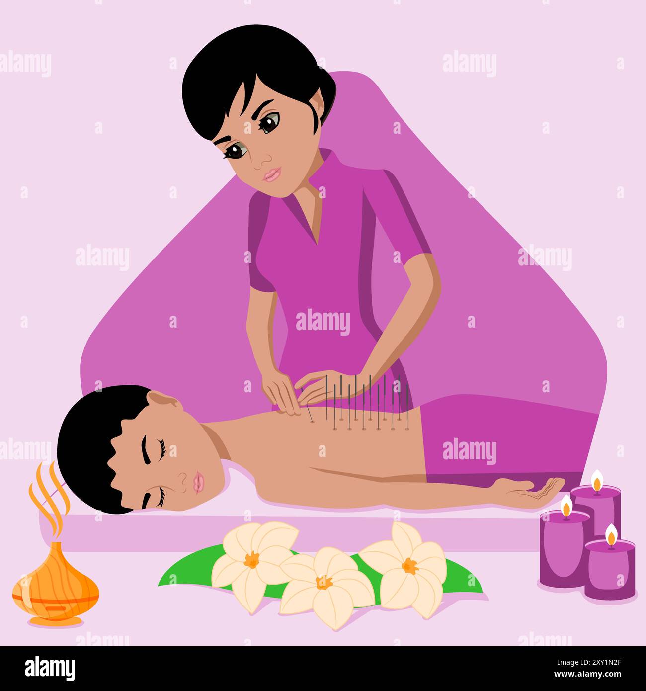 Needle AcupunctureTreatments by professional acupuncturist in spa ...