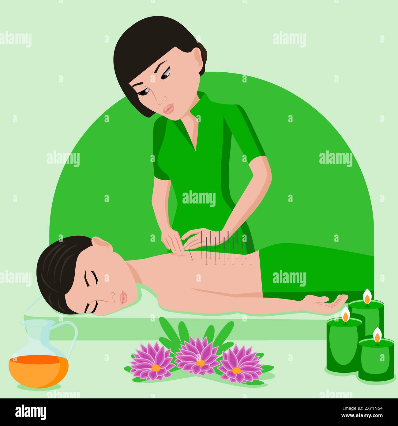 Needle Acupuncturetreatments By Professional Acupuncturist In Spa