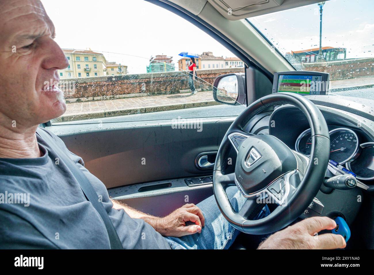 European man driving in taxi hi-res stock photography and images - Alamy