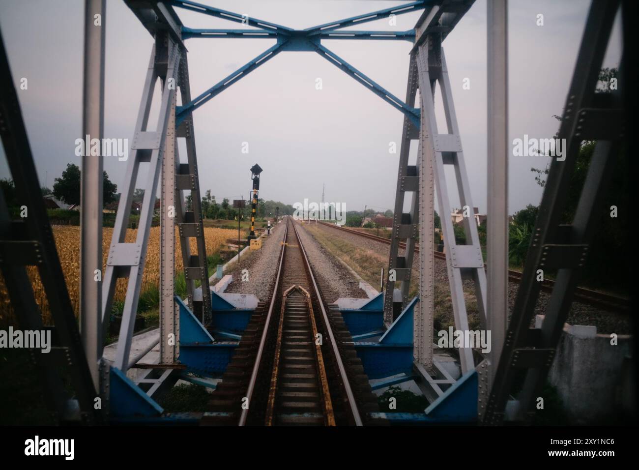 Railroad bridge in East Java, Indonesia Stock Photo - Alamy