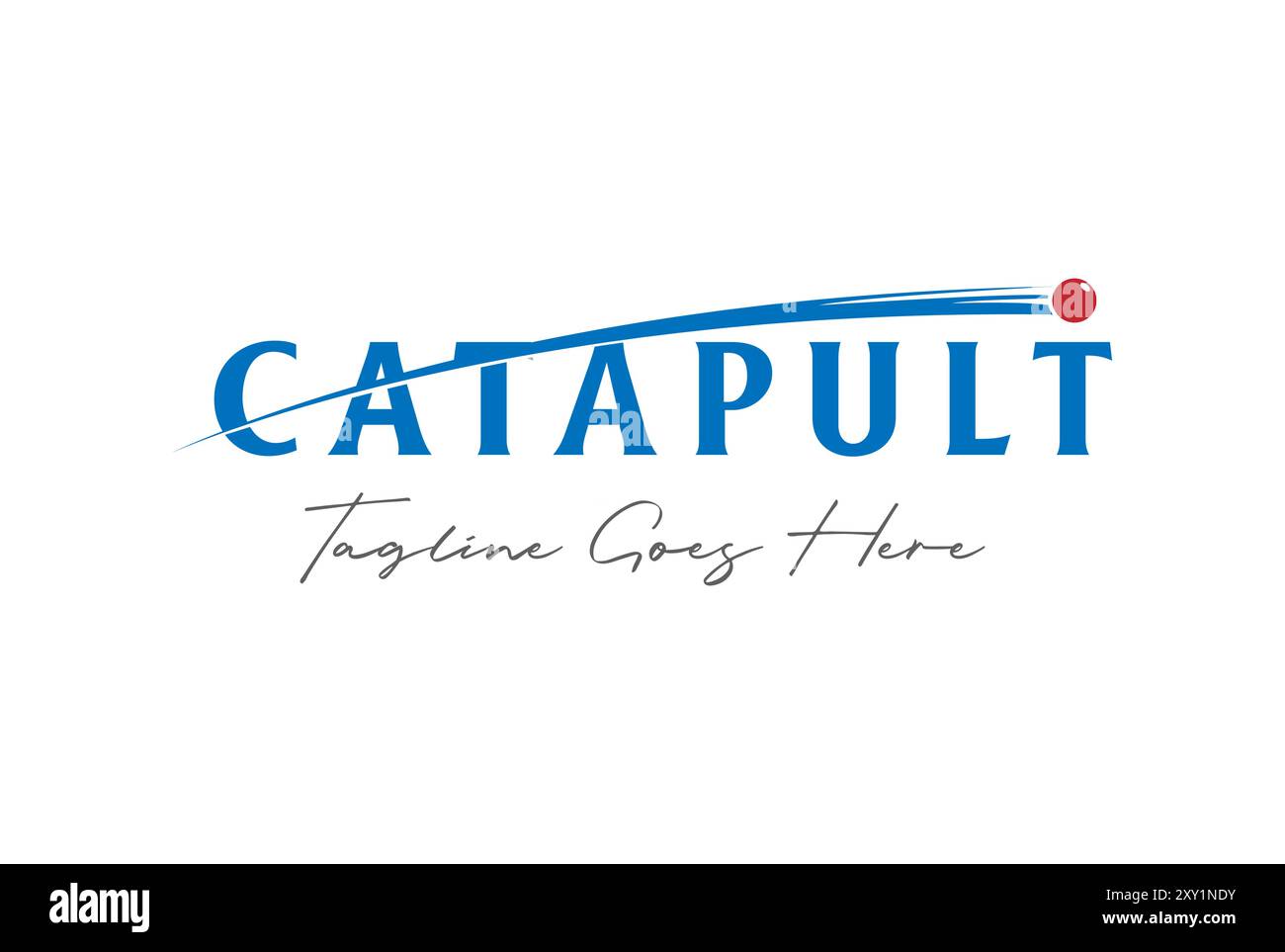 Catapult Trebuchet Text Type Font Word Typography Logo Design Vector ...