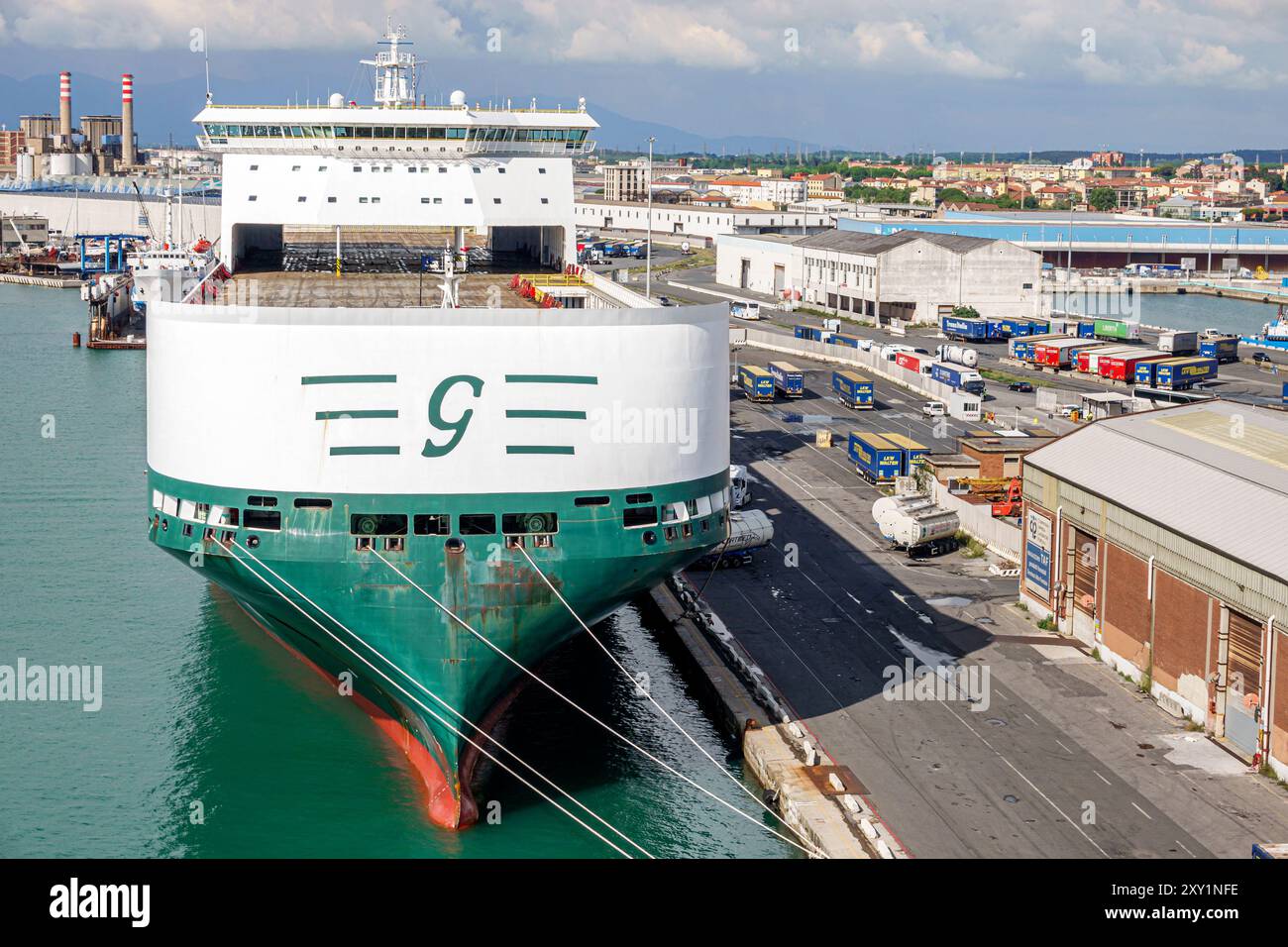 Grimaldi ferry line boat docked hi-res stock photography and images - Alamy