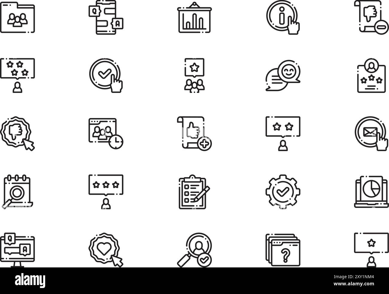 Survey icons collection is a vector illustration with editable stroke ...