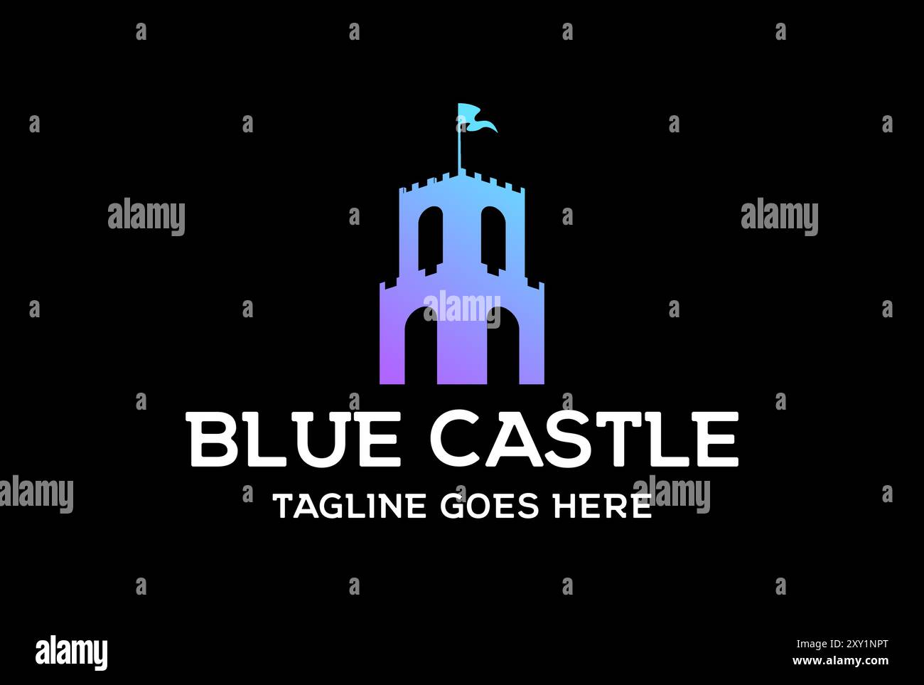 Modern Simple Minimalist Castle Logo Design Vector Stock Vector Image ...