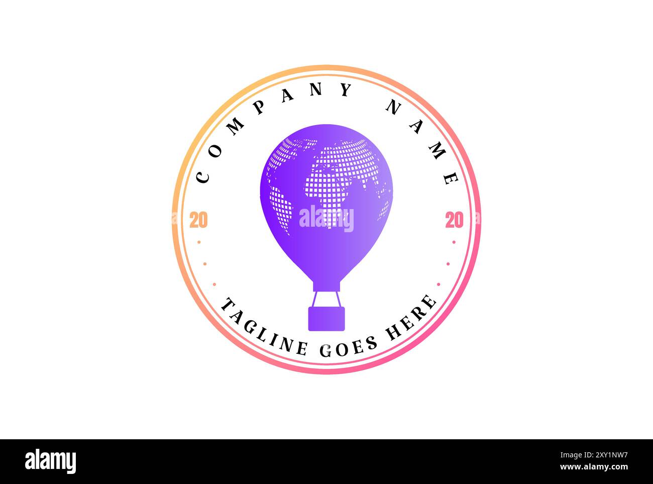 Vintage Retro Flying Air Balloon for Sky Travel Badge Emblem Label Logo ...