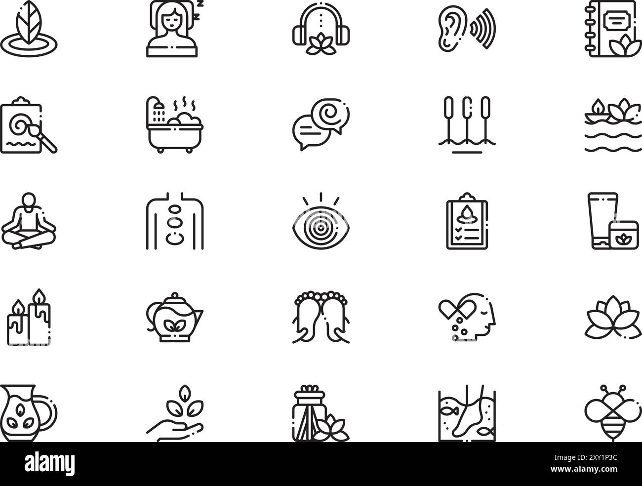 Therapy icons collection is a vector illustration with editable stroke ...