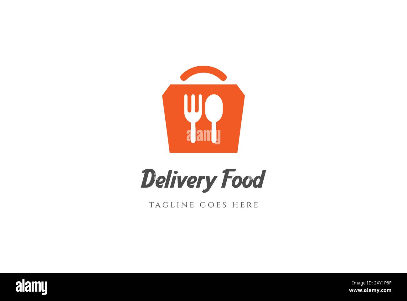 Simple Minimalist Food Bag for Restaurant Delivery Service Logo Design ...