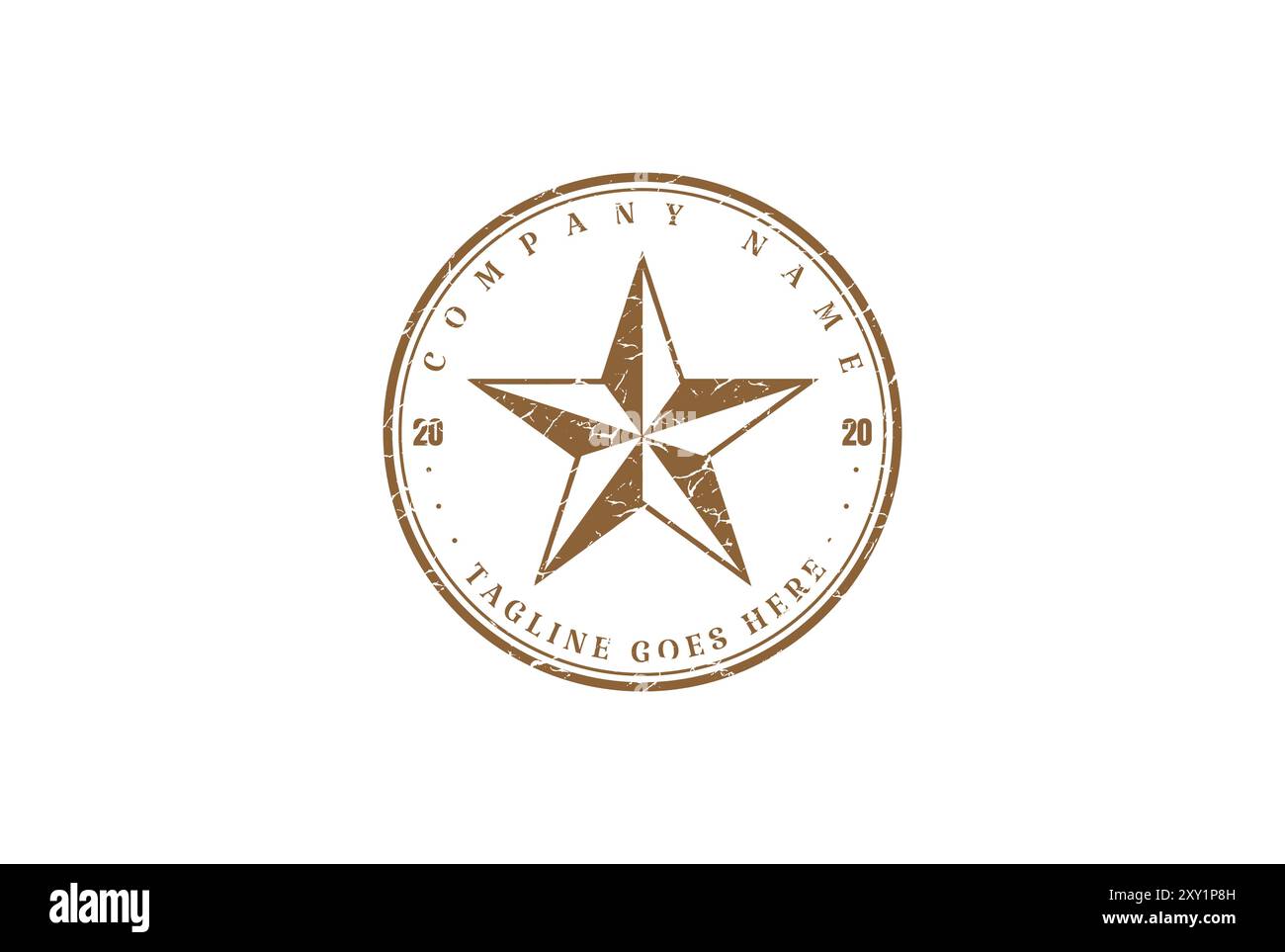 Retro Vintage Texas Star Badge Emblem Label Stamp Logo Design Vector ...