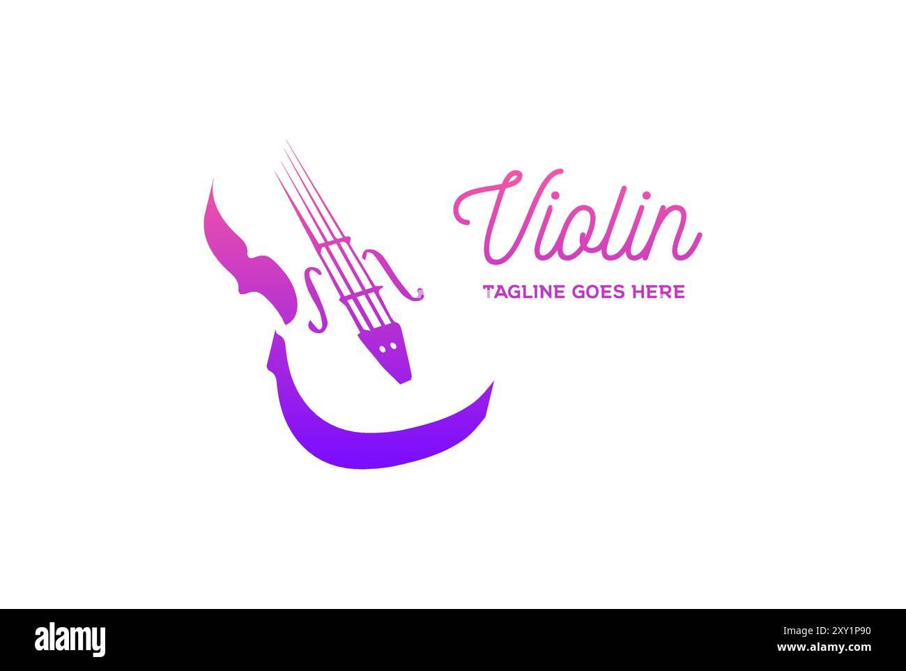 Simple Modern Violin Silhouette for Music Concert Show Competition Logo ...