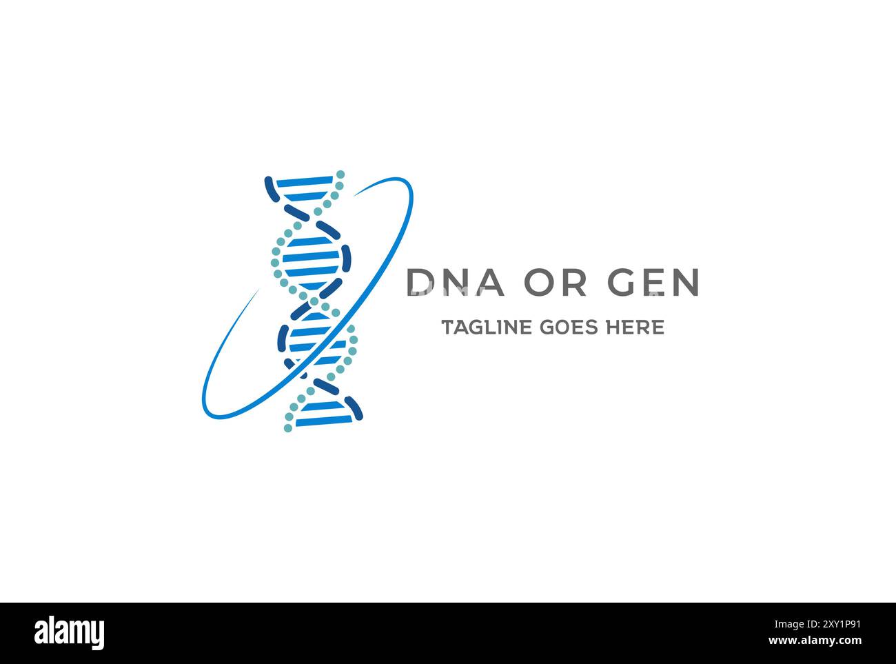 Modern Simple DNA Gen for Science Research Logo Design Vector Stock ...