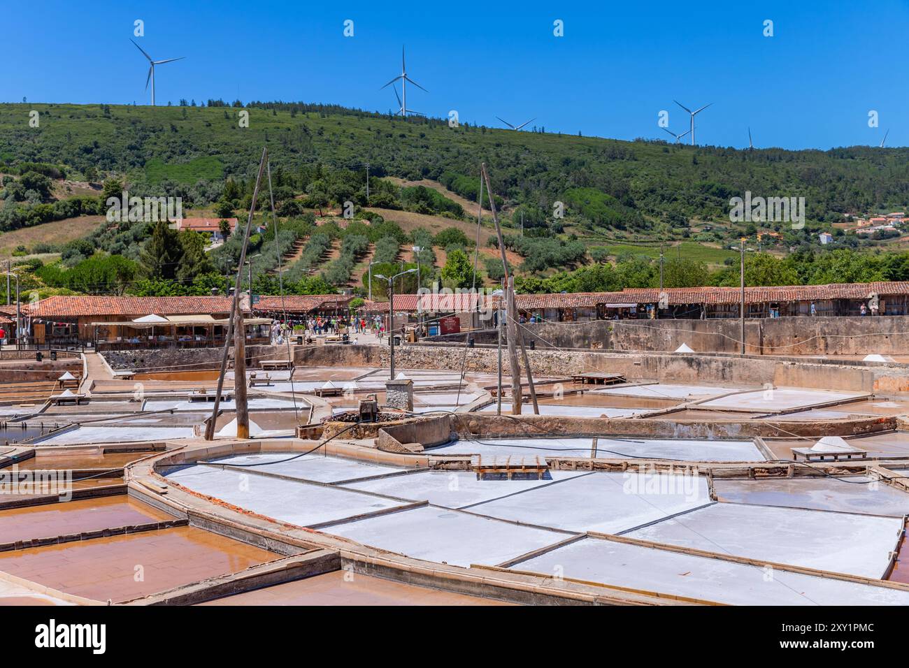 Rio Maior, Portugal: July 7, 2024: Fonte da Bica Salt Flats, aka ...