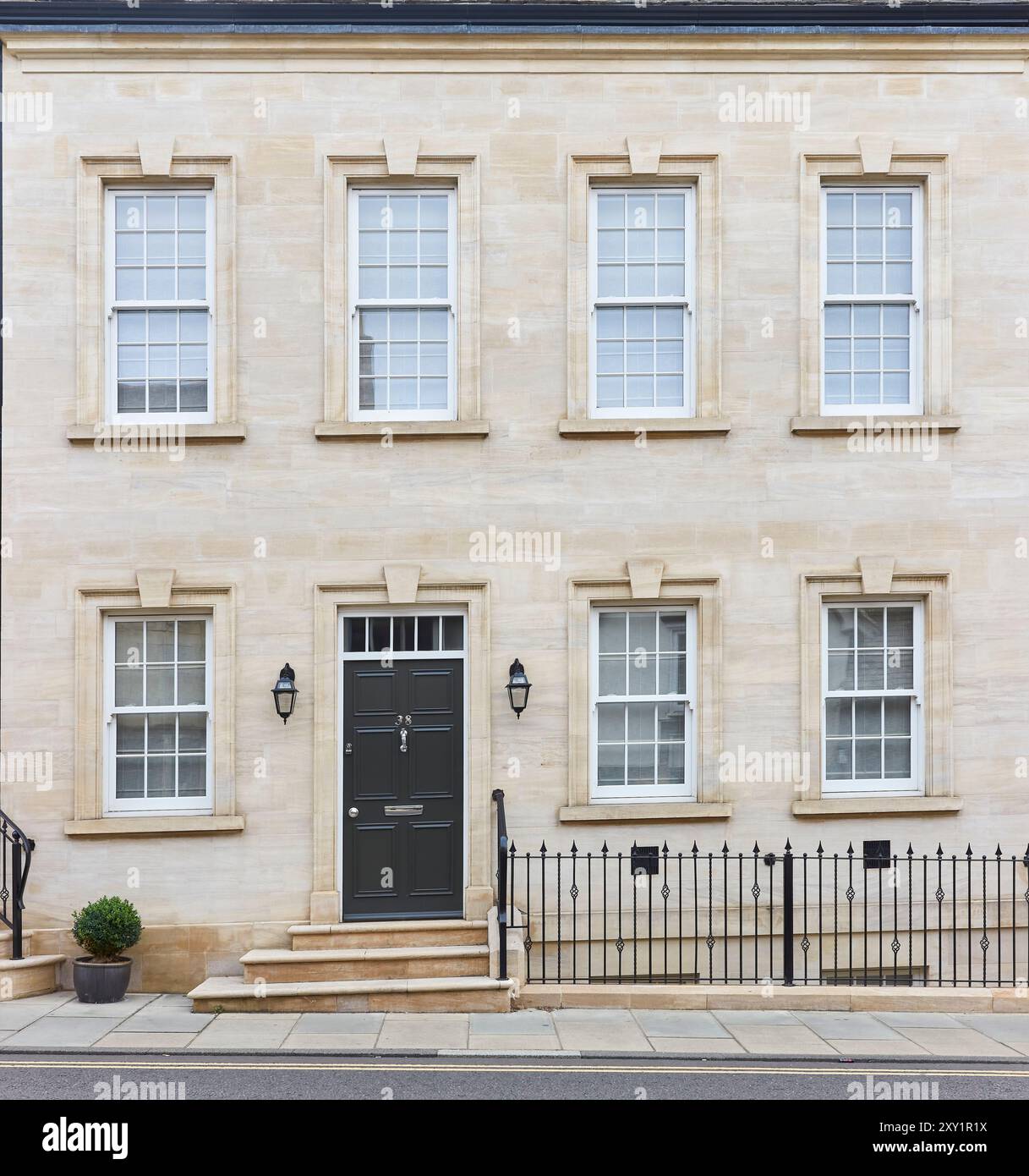 Modern terraced house on St Paul's Street, Stamford, England Stock ...