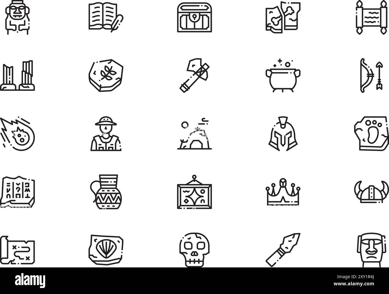 History icons collection is a vector illustration with editable stroke ...