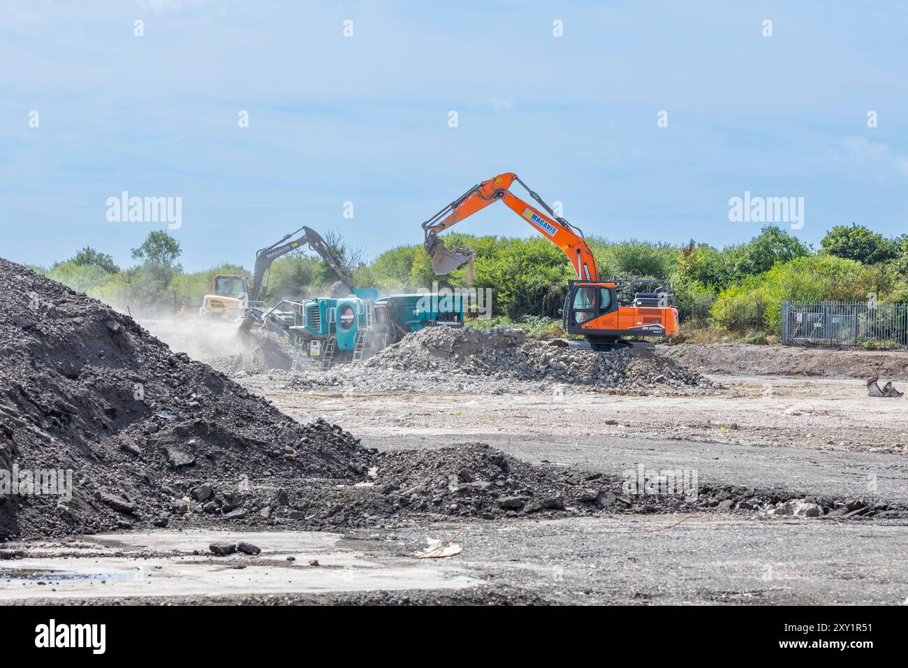 Ground work in progress for new housing in Hythe, Kent, UK Stock Photo ...