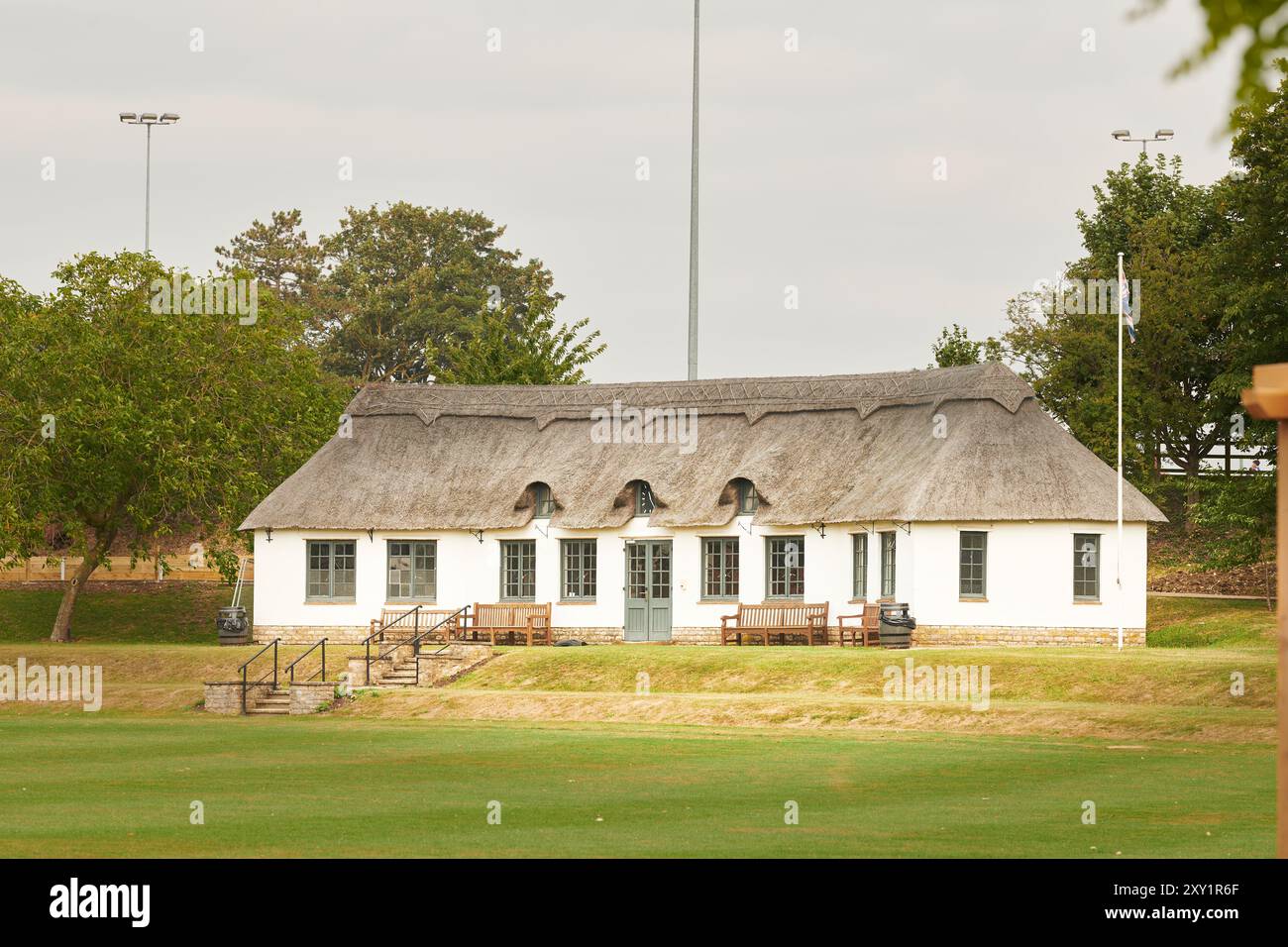 Thatched roof cricket pavilion at Stamford Endowed private (fee paying ...