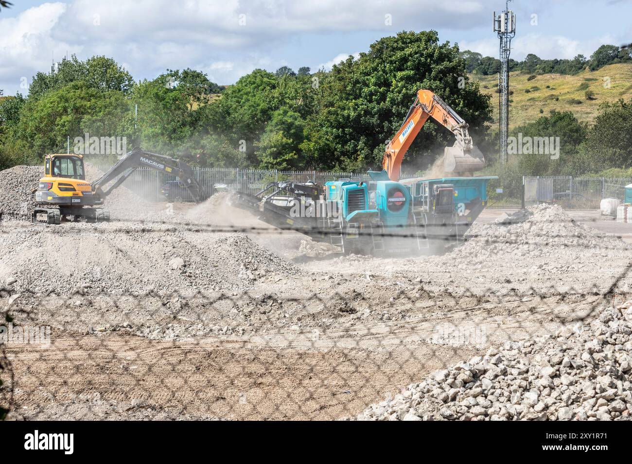 Ground work in progress for new housing in Hythe, Kent, UK Stock Photo ...