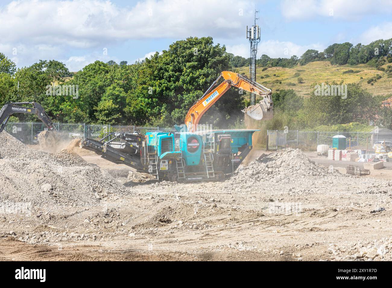 Ground work in progress for new housing in Hythe, Kent, UK Stock Photo ...
