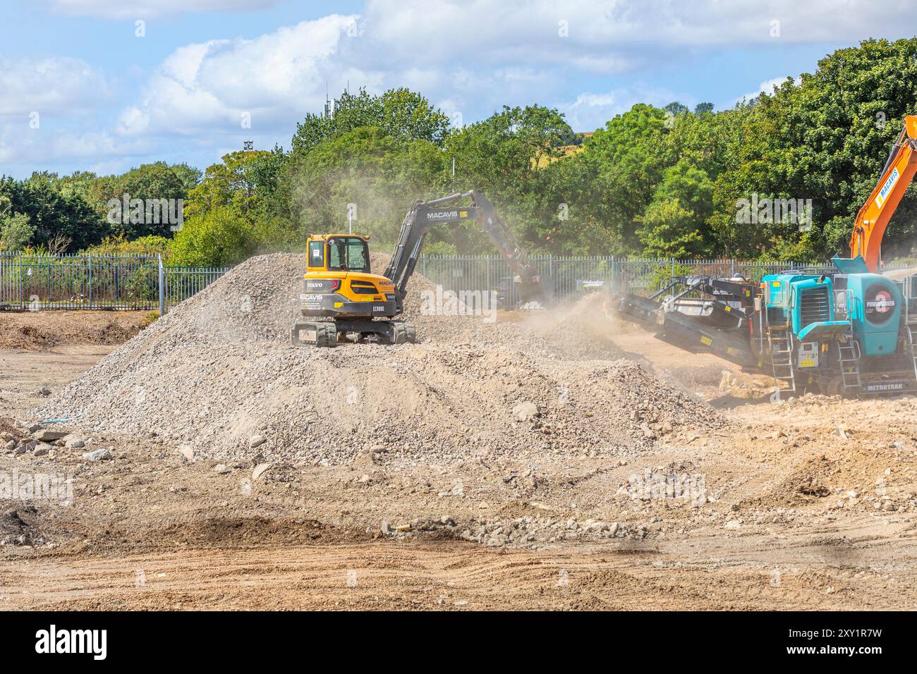 Ground work in progress for new housing in Hythe, Kent, UK Stock Photo ...