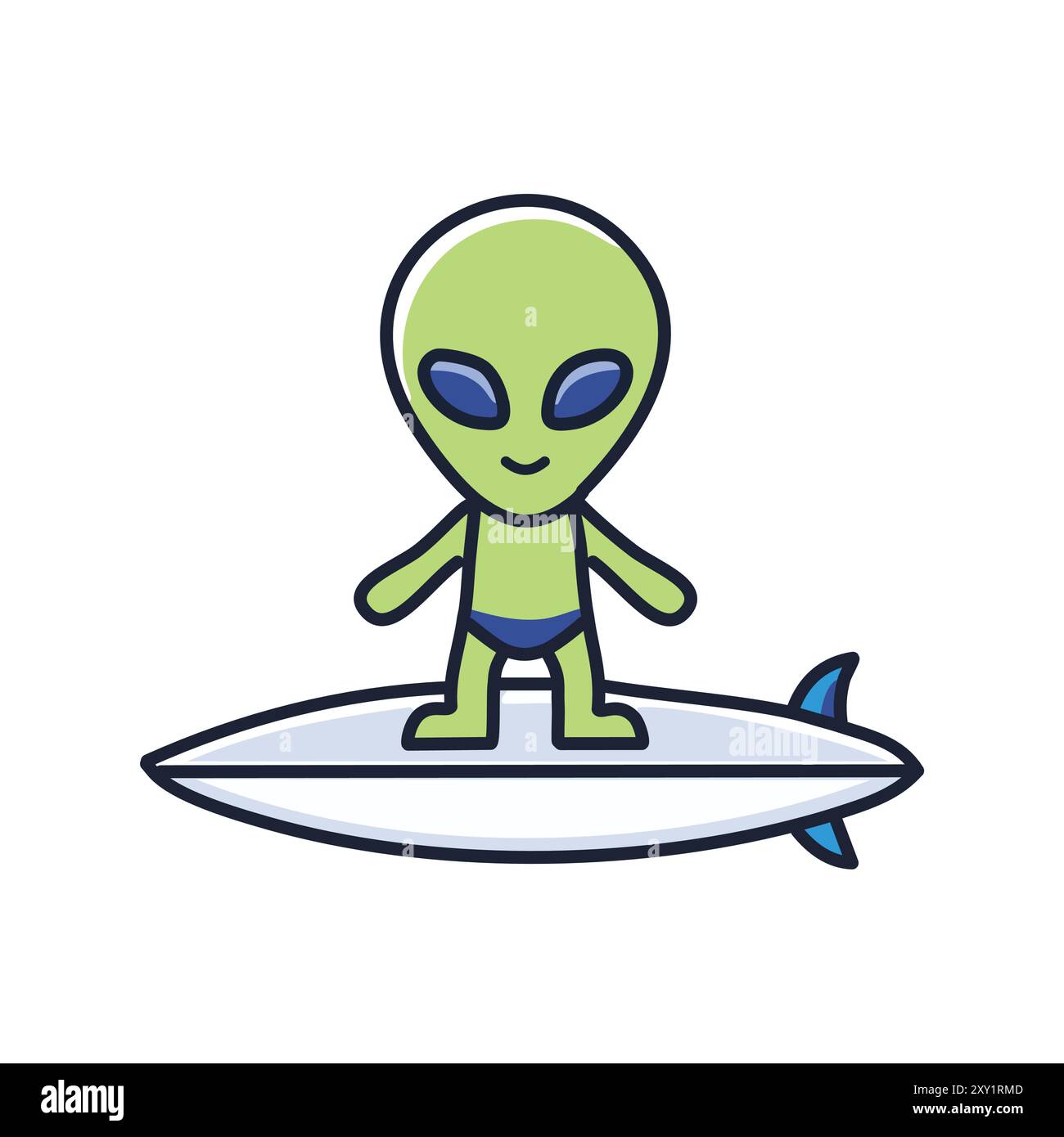 Riding on the waves Stock Vector Images - Alamy