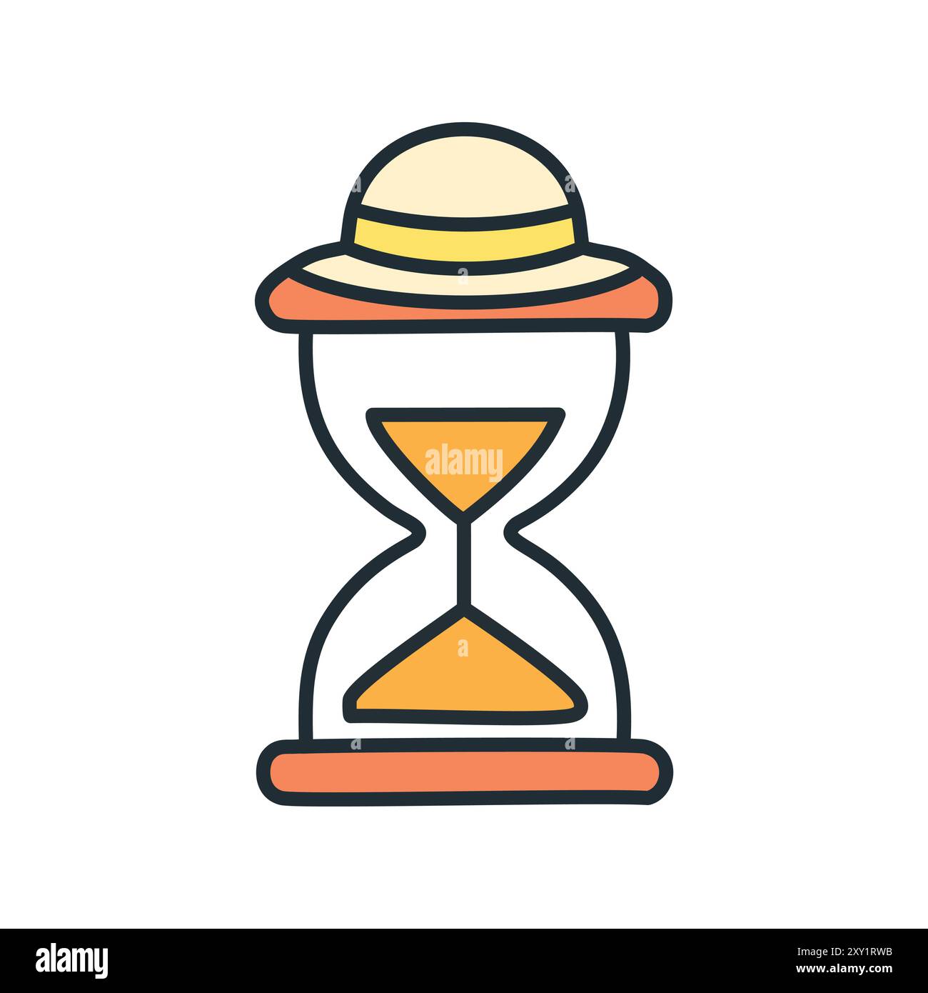 Beach sand hourglass holiday Stock Vector Images - Alamy