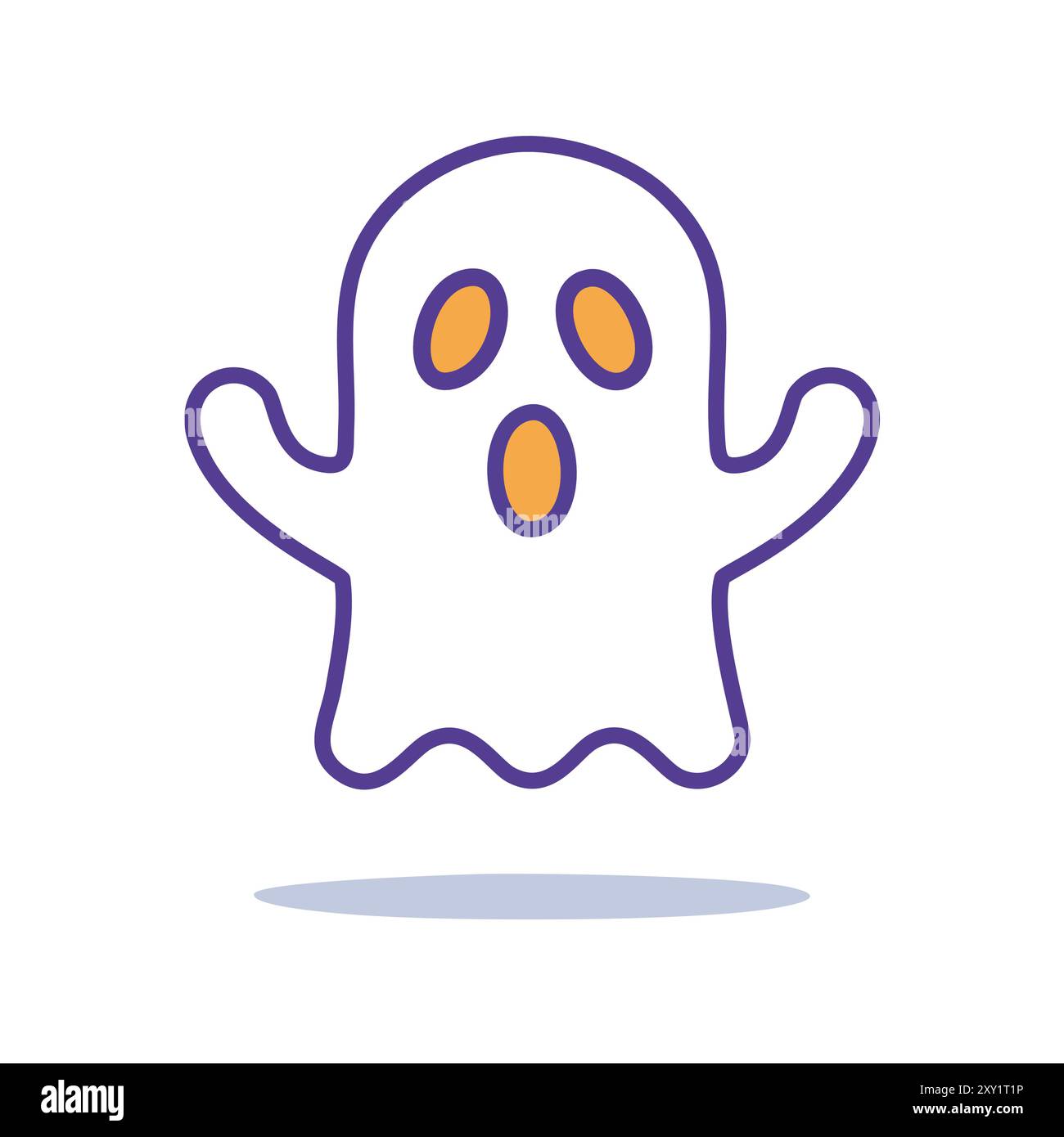 Friendly ghost cartoon illustration. This cheerful ghost cartoon is ...